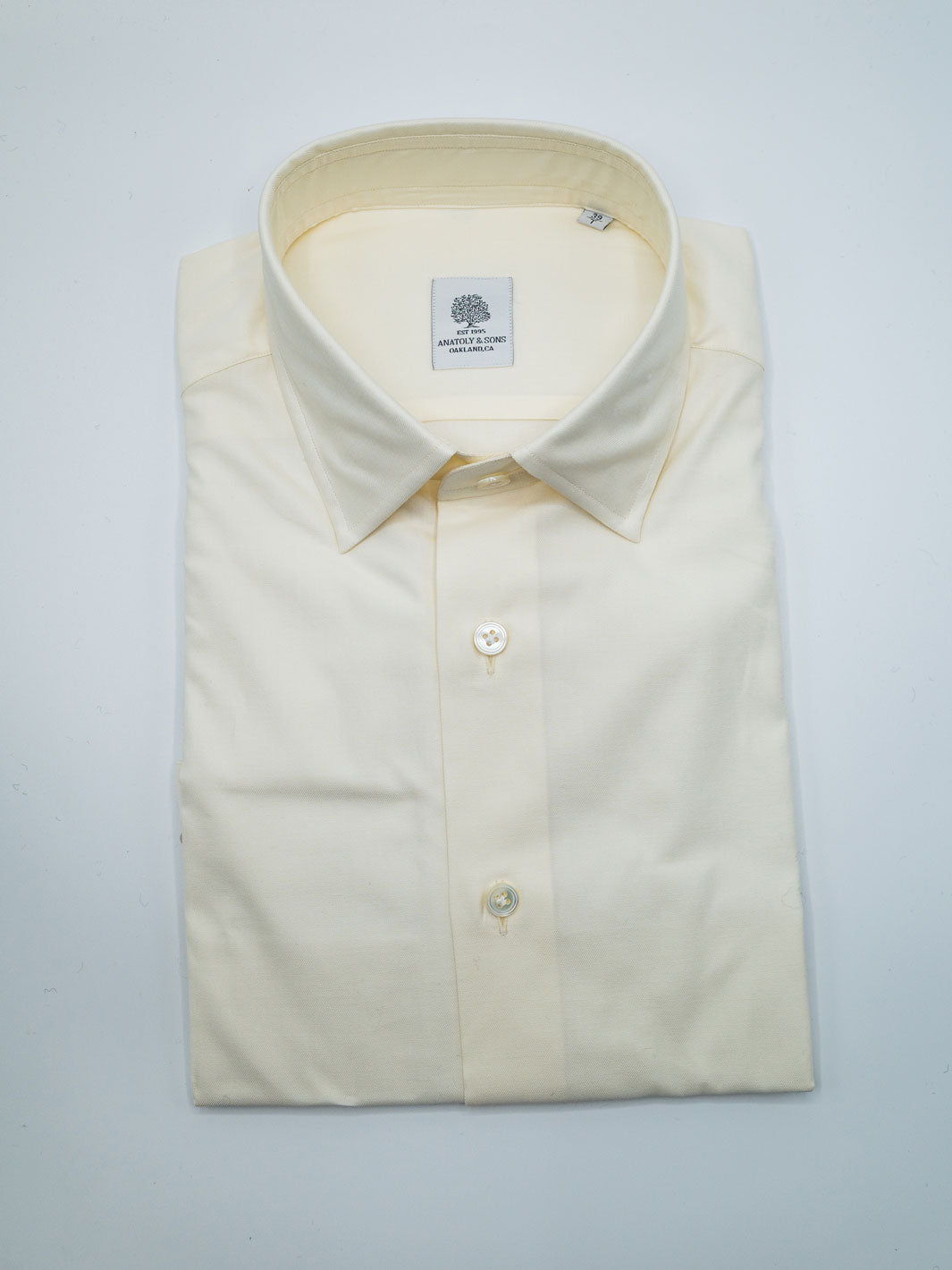 Cotton Twill Dress Shirt - Cream – Anatoly & Sons