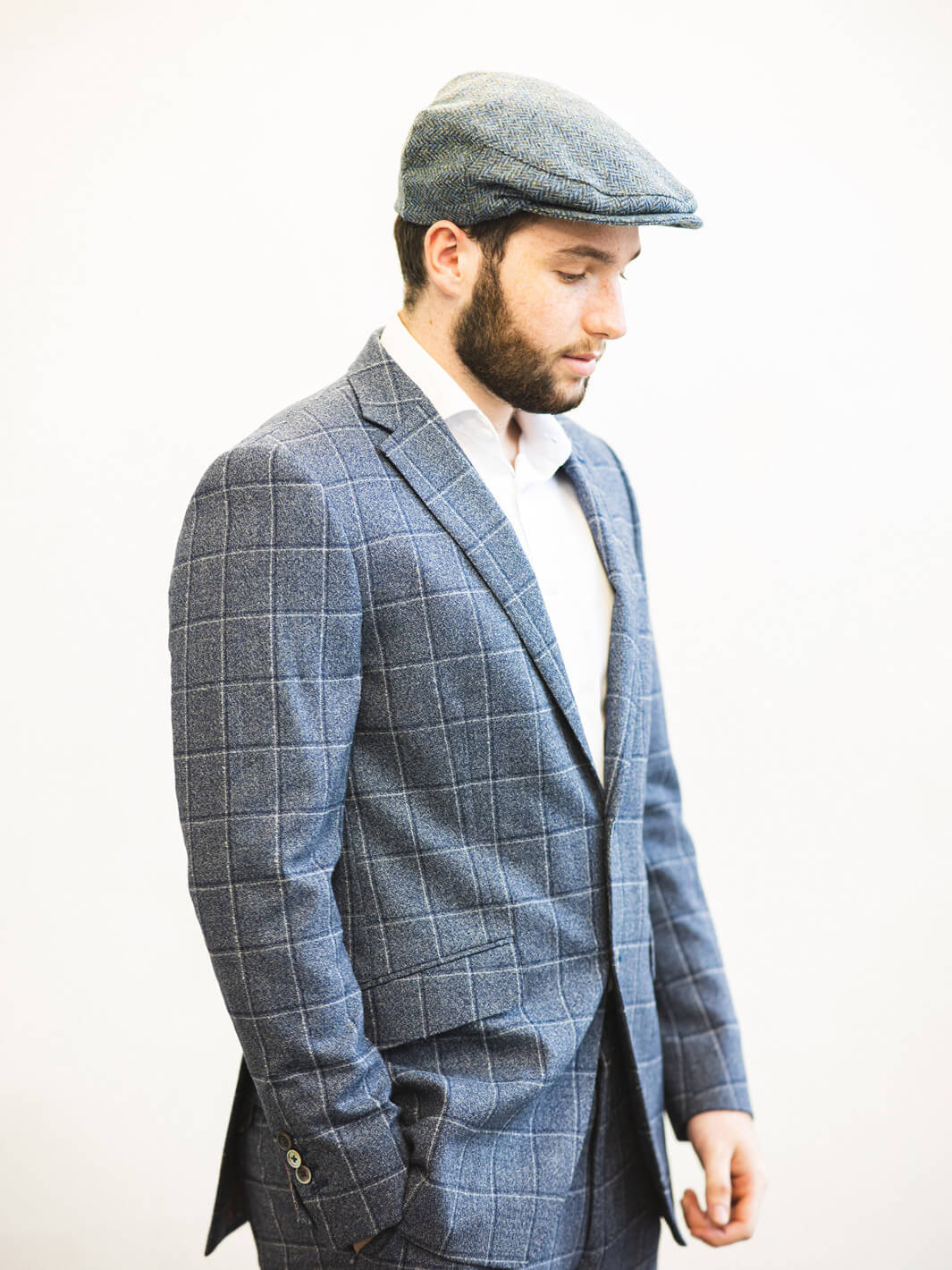 Herringbone Tweed Driving Cap | Grey – Anatoly & Sons