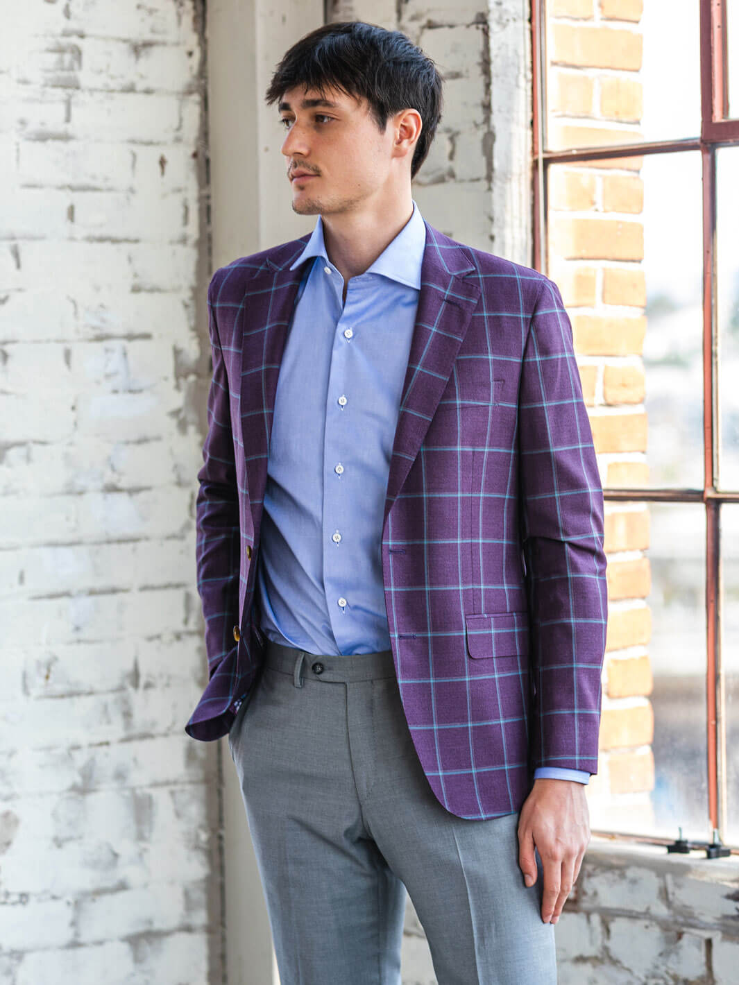 Scabal Wool Check Sport Coat | Super 130s – Anatoly & Sons
